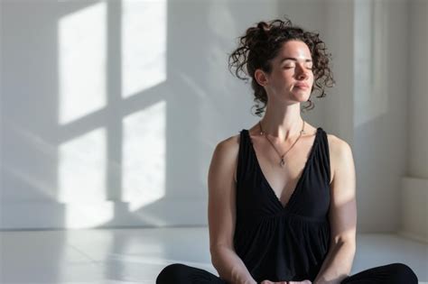 Premium Photo Serene Yoga Woman In Meditation Pose