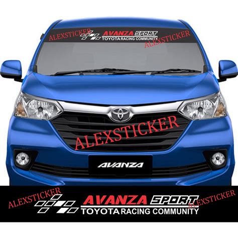 Jual Sticker Stiker Kaca Depan Kaca Belakang Mobil Stiker Avanza Sport