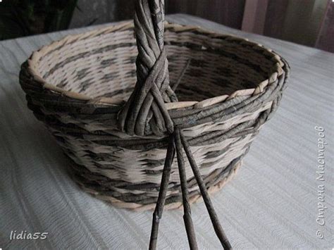 ручка для корзины , второй вариант | Плетение, Ручка, Корзина для газет