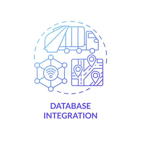 Database Integration Blue Gradient Concept Icon Stock Vector Illustration Of Innovation