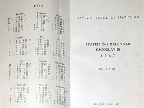 Statistički Kalendar Jugoslavije 1967 67938705