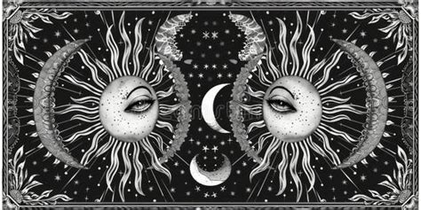 Monochromatic Celestial Symmetry Stock Image Image Of Space Zodiac