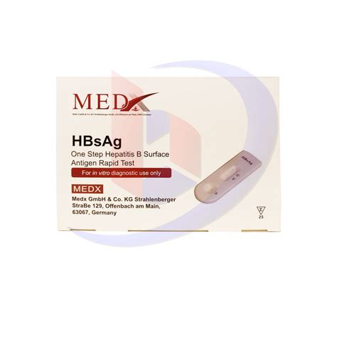 Hbsag Medx One Step Hepatitis B Surface Antigen Rapid Test 25s