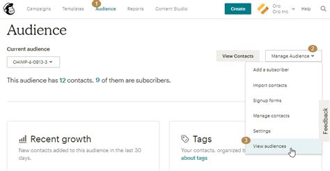 Send An Email Campaign Via Mailchimp Orocommerce Orocrm And Oroplatform Documentation