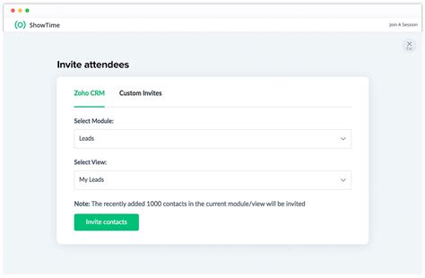 Interactive Online Training Zoho ShowTime Features