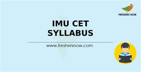 IMU CET Syllabus Exam Pattern
