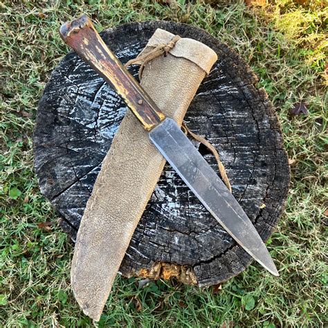 Frontier Dirk And Sheath Knife For Hunting Camping Reenacting