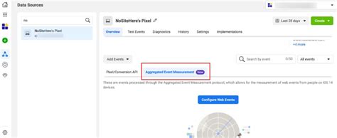 where is the aggregated event measurement tab domain can t be removed