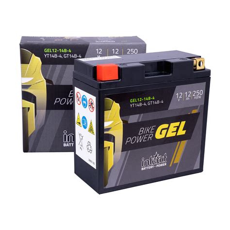 intAct YT14B-4 / GT14B-4 Gel Bike-Power Battery - Jaws Motorcycles