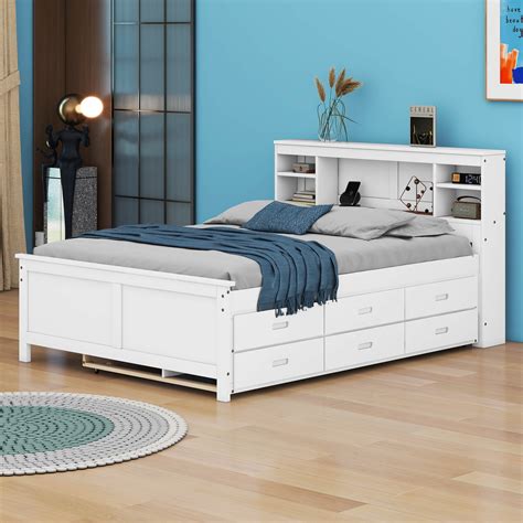 Red Barrel Studio® Thayna Full Size Platform Bed With Storage Headboard