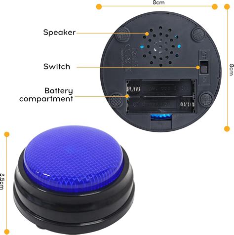 buy mewmewcat 4pcs record button recordable talking button with led