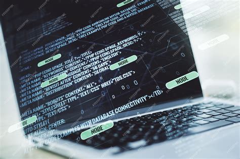 Premium Photo Multi Exposure Of Abstract Software Development