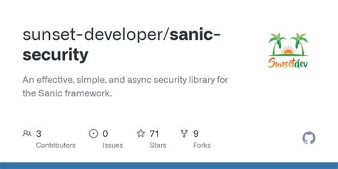 Sanic Security An Effective Simple And Async Security Library R Coolgithubprojects