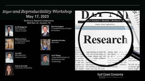 Rigor And Reproducibility Workshop May 17 2023 Bioscience Research