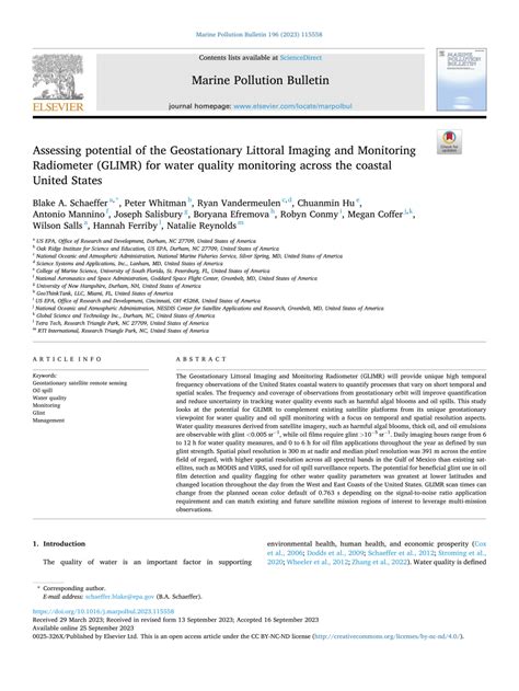 Pdf Assessing Potential Of The Geostationary Littoral Imaging And