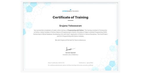srujana yeleswaram on linkedin successfully completed the programming with python training from…