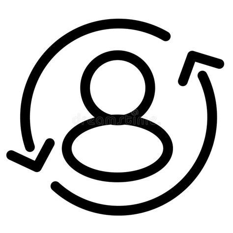 User Account Refresh Clean And Modern Ecommerce And Online Marketing Icon Stock Illustration
