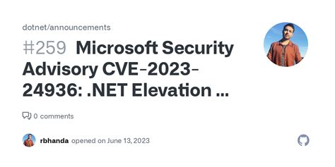 microsoft security advisory cve 2023 24936 elevation of privilege