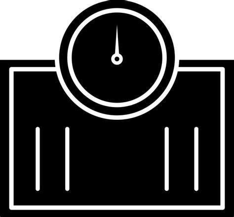 Black And White Weight Scale Icon In Flat Style 24281590 Vector Art At