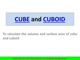 PPT CUBE And CUBOID PowerPoint Presentation Free Download ID