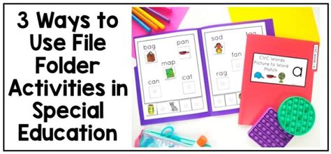 File Folder Activities Archives Adapting For Autism Work Tasks For Your Special Education