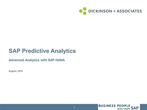 Sap Predictive Analytics Pptx