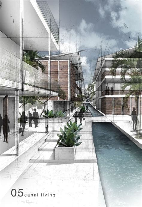 1 Point Architectural Perspective Architecture Presentation Concept Architecture