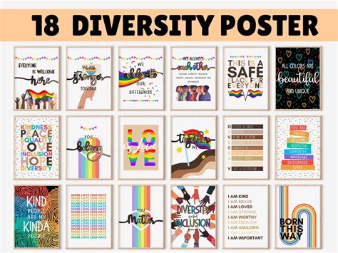 18 Diversity Poster Diversity And Inclusion Lgbtq Prints You Matter