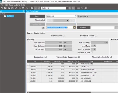 MRP Issue Kinetic ERP Epicor User Help Forum