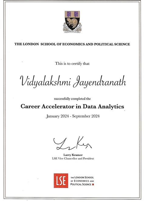 Vidya Jayendranath On Linkedin Dataanalytics Lse Careeraccelerator Sql Python R Tableau