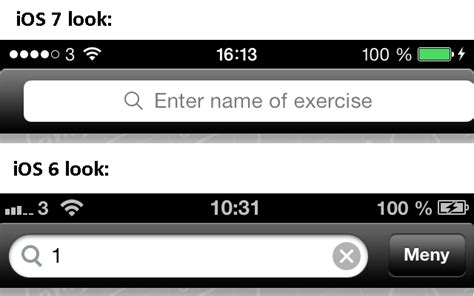 Uitextfield Within Uisearchbar In Ios 7 Stack Overflow