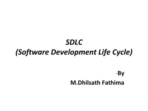 Sdlc Model Ppt