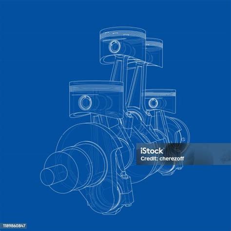 엔진 피스톤 윤곽선 3d의 벡터 렌더링 기계 부분에 대한 스톡 벡터 아트 및 기타 이미지 기계 부분 기계공 벡터 Istock