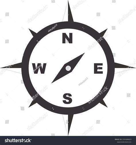 Vector Illustration Compass Camping Scouting Icon Stock Vector Royalty