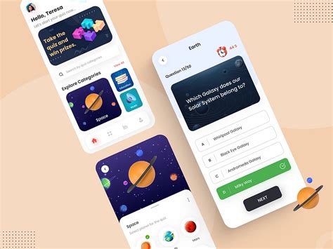 Quiz App Ui Designs Themes Templates And Downloadable Graphic Elements On Dribbble