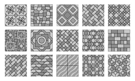 Grey Pavement Top View Pattern Sidewalk Tile 42056346 Vector Art At