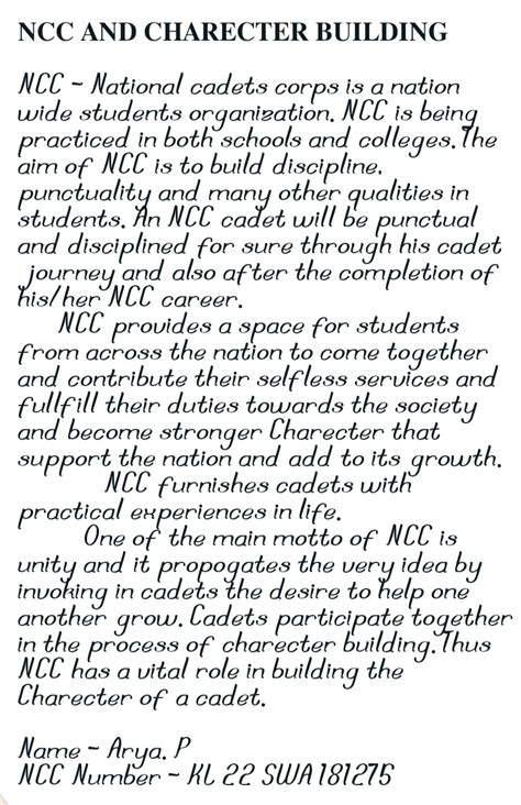 Ncc And Charecter Building India Ncc