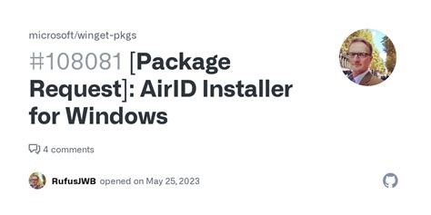 [package Request] Airid Installer For Windows · Issue 108081 · Microsoft Winget Pkgs · Github