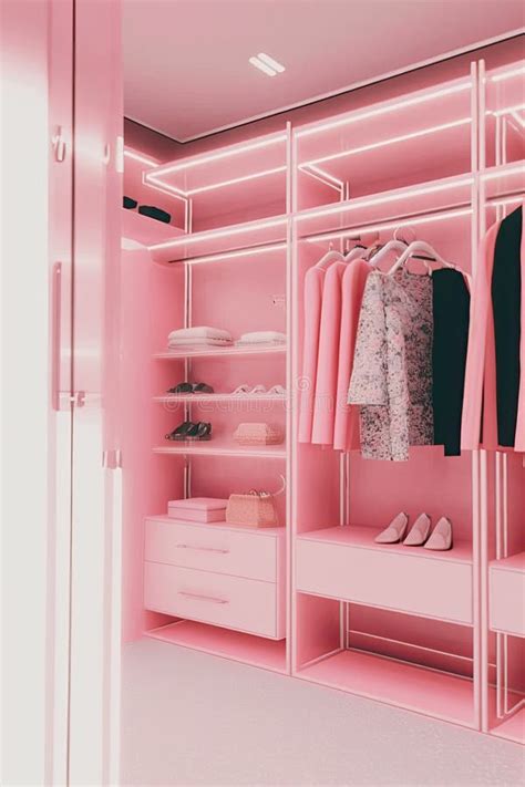 Luxury Fashionable Doll Like Interior Dressing Room In Pink Colors