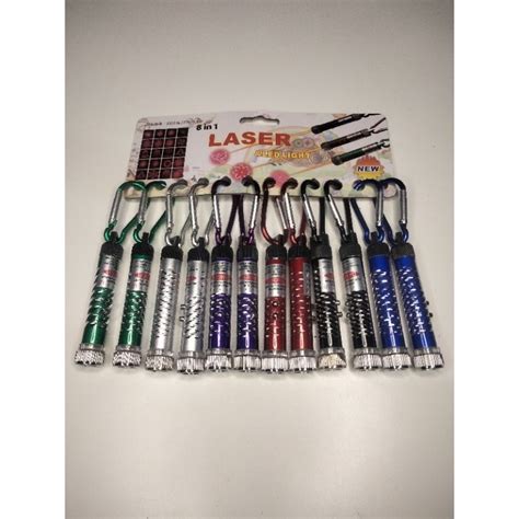 Jual Laser Pointer 3 In 1 Senter Gantungan Kunci Motif Ulir 1 Pak Isi