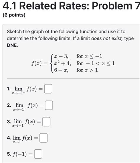 solved 4 1 related rates problem 7 6 points sketch the