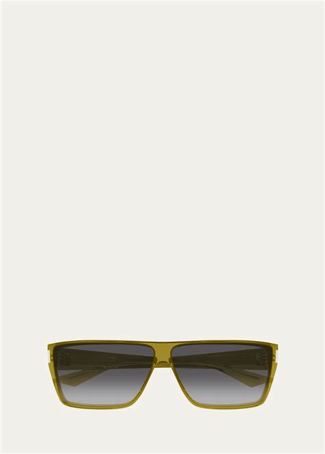 Saint Laurent Mens Sl 757m Acetate Rectangle Sunglasses Bergdorf Goodman