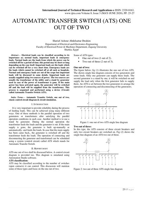 pdf automatic transfer switch ats one out of two