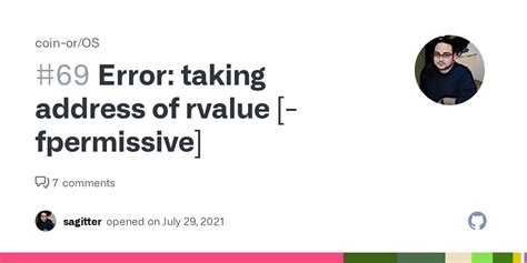 Error Taking Address Of Rvalue Fpermissive · Issue 69 · Coin Oros · Github