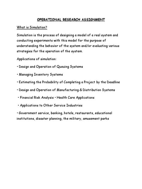 simulation and queueing pdf