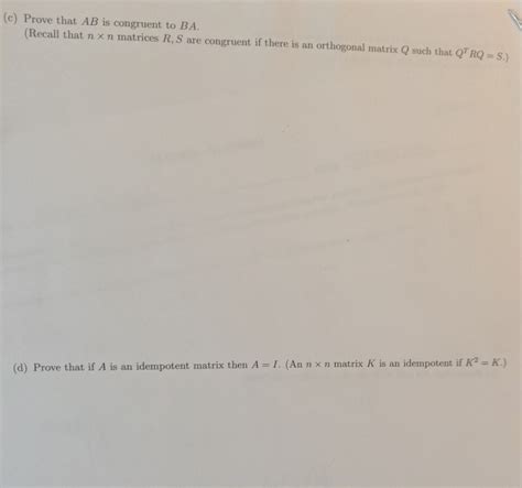solved problem 2 let a and b be n x n orthogonal matrices