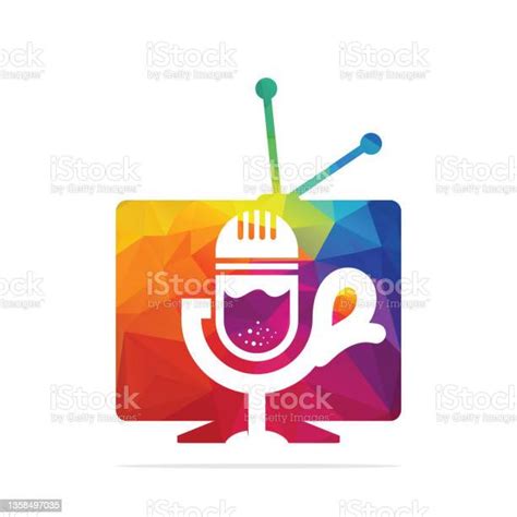 Tv 팟 캐스트 벡터 로고 디자인 로고에 대한 스톡 벡터 아트 및 기타 이미지 로고 벡터 텔레비전 Istock