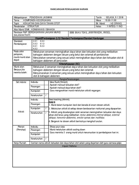 03 Pj Unit 7 03 Kecergasan Daya Tahan And Kekuatan Otot Pdf