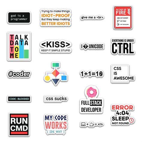 Aapki Marzi Codingprogramming Laptop Stickers Pack Of 19 Matte
