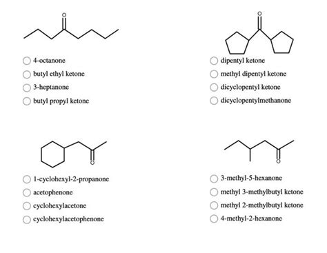 Solved W 4 Octanone Butyl Ethyl Ketone 3 Heptanone Butyl